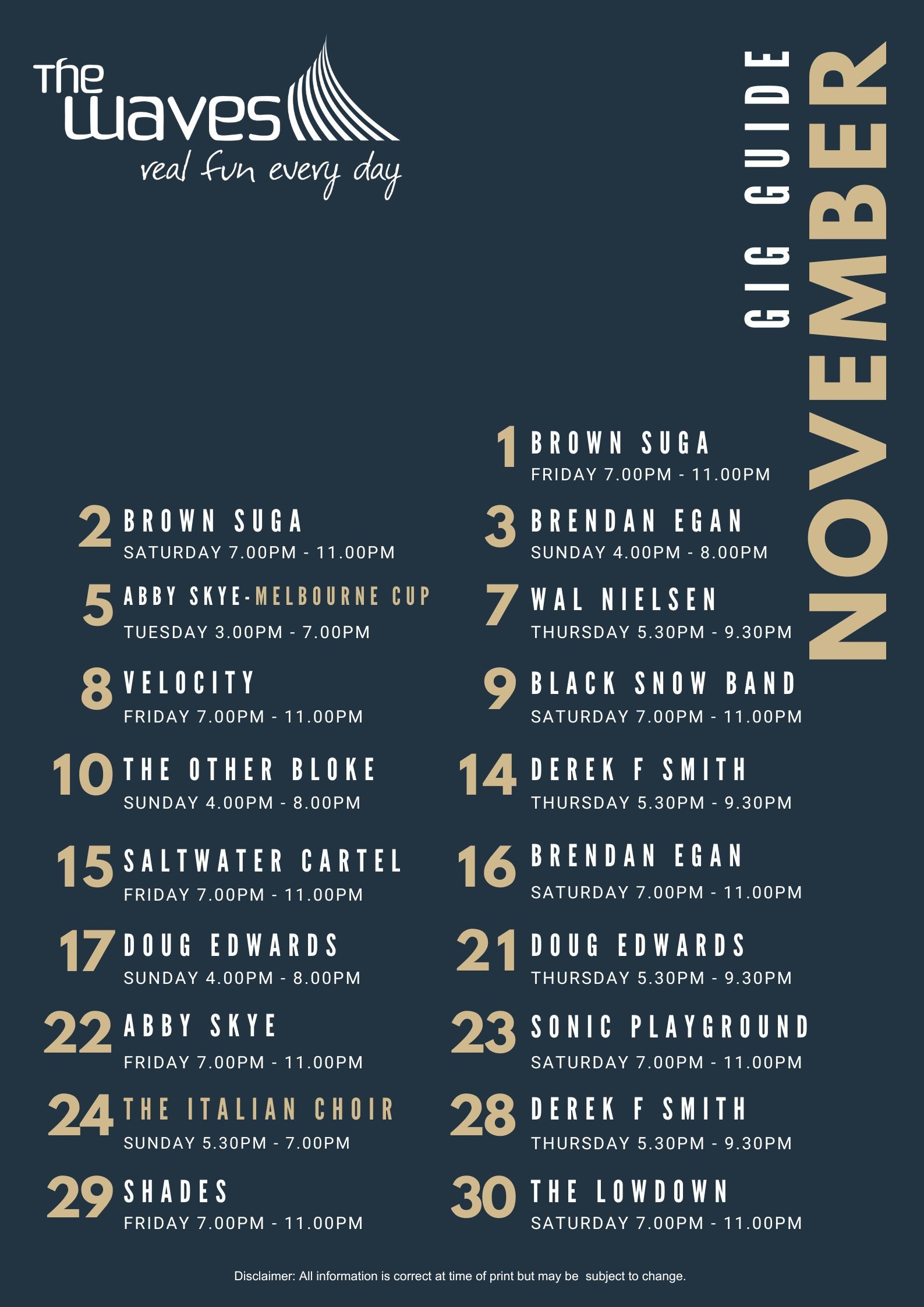 Weekly Soloist Entertainment